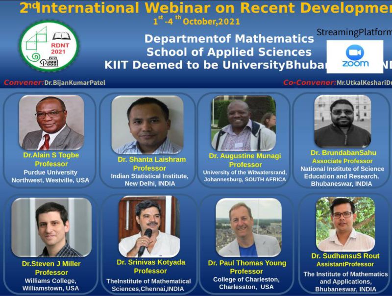 2nd International Webinar on Recent Developments in Number Theory (RDNT ...