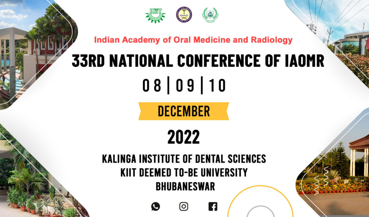33rd IAOMR National Conference, 2022 - KIIT Deemed to be University
