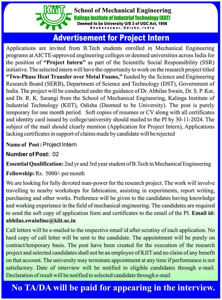 KIIT Careers - Job Openings at KIIT - KIIT Deemed to be University
