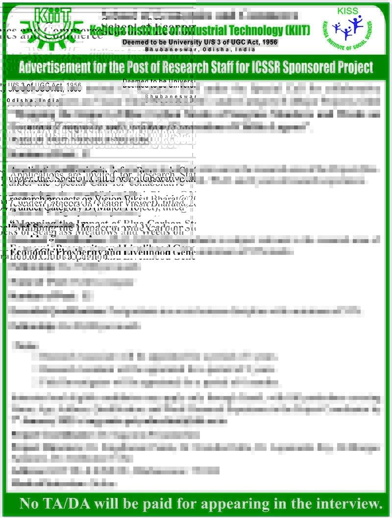 KIIT Careers - Job Openings at KIIT - KIIT Deemed to be University