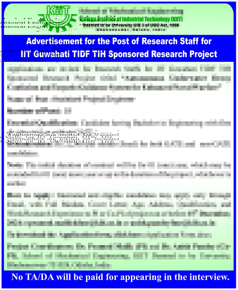 KIIT Careers - Job Openings at KIIT - KIIT Deemed to be University